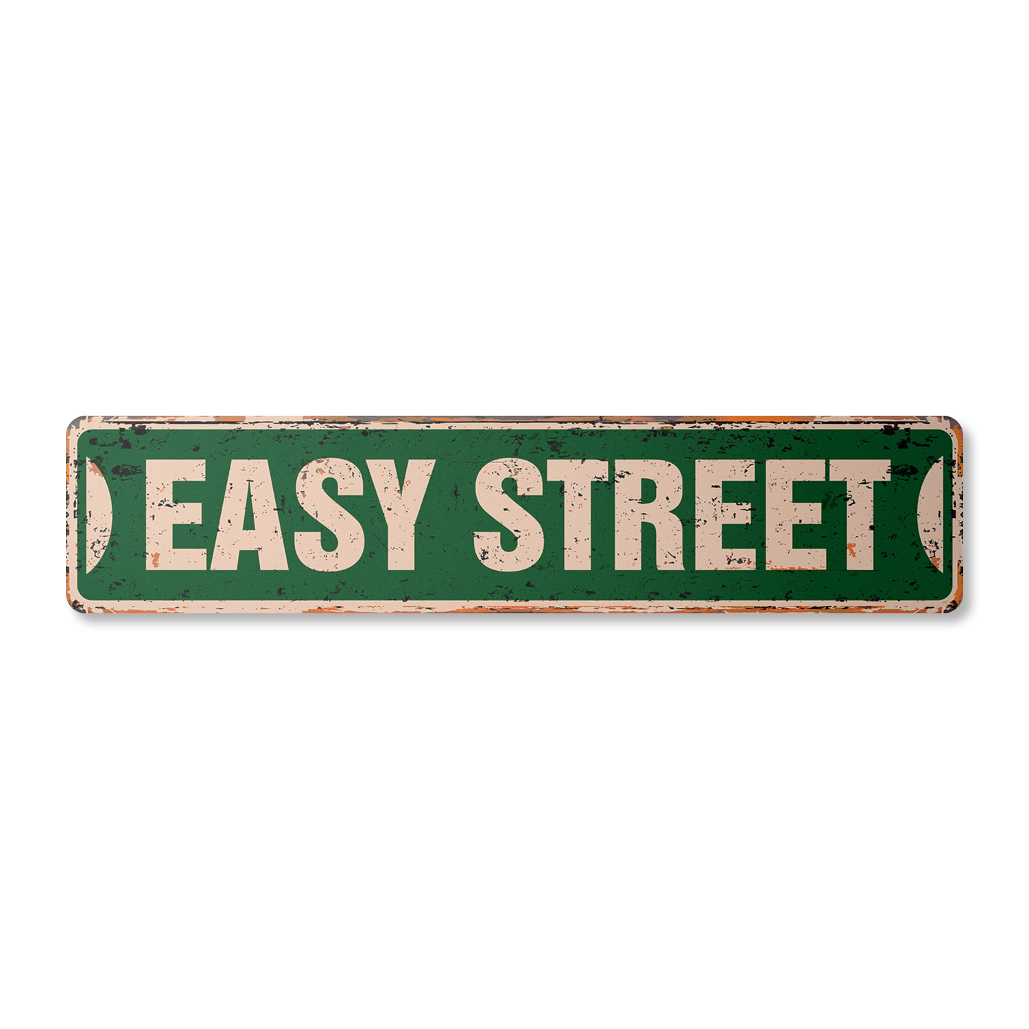 EASY Vintage Plastic Street Sign signs road famous fun rich | Indoor ...