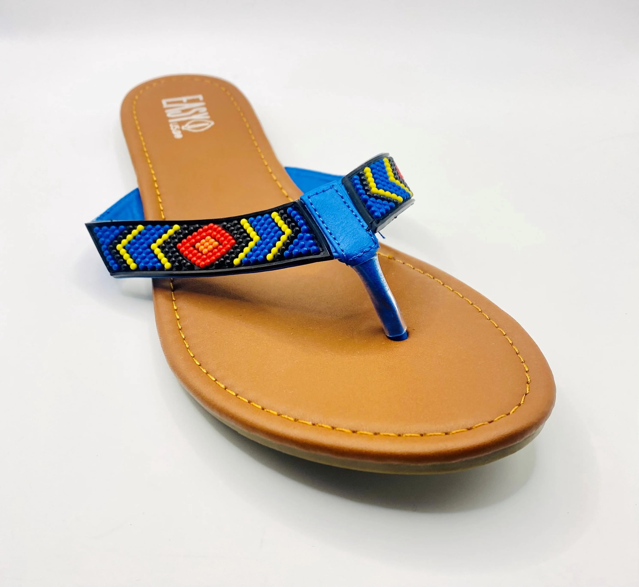 EASY Women's Bead Flip Flop Sandals - Walmart.com