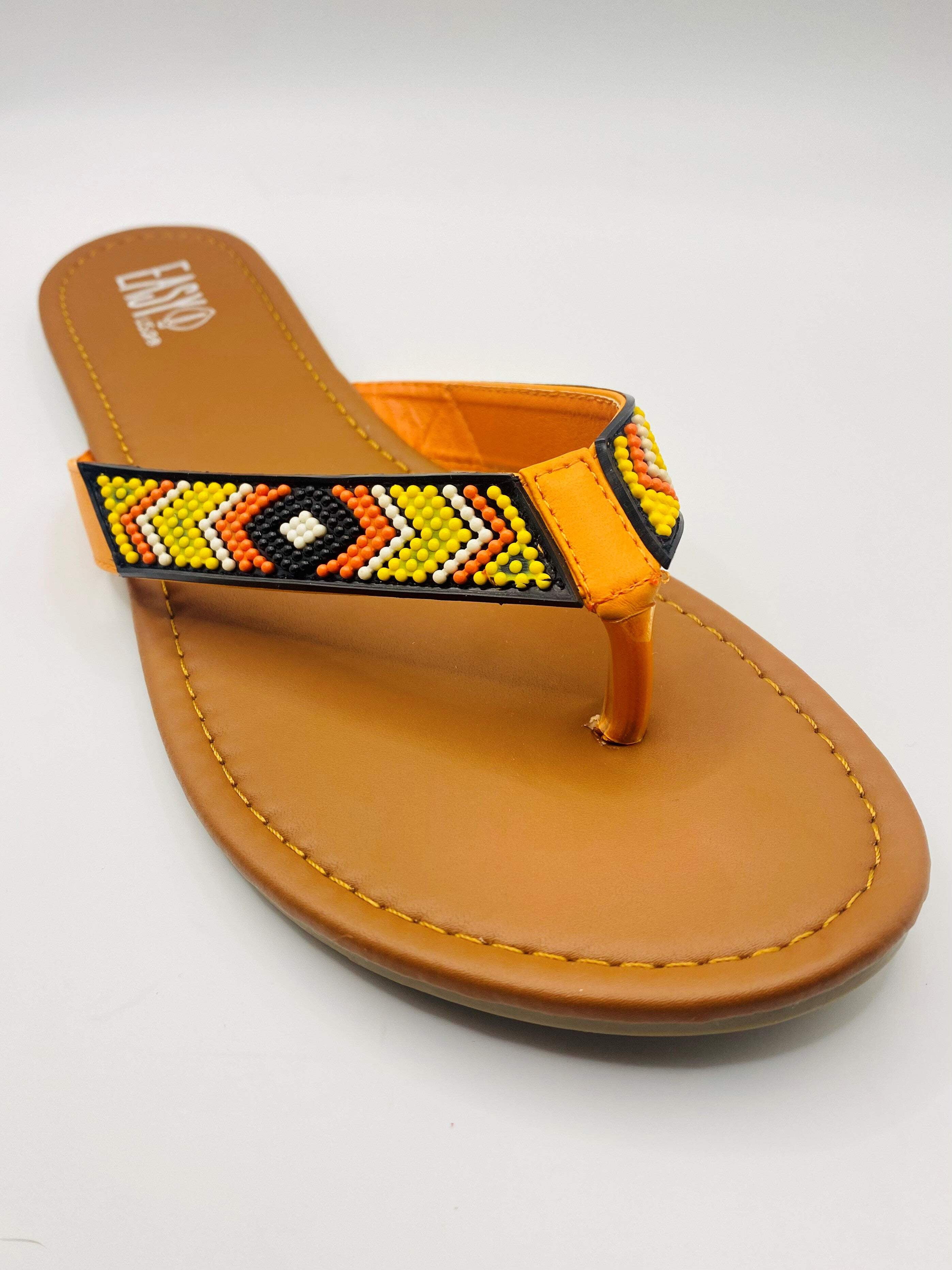 EASY Women's Bead Flip Flop Sandals - Walmart.com