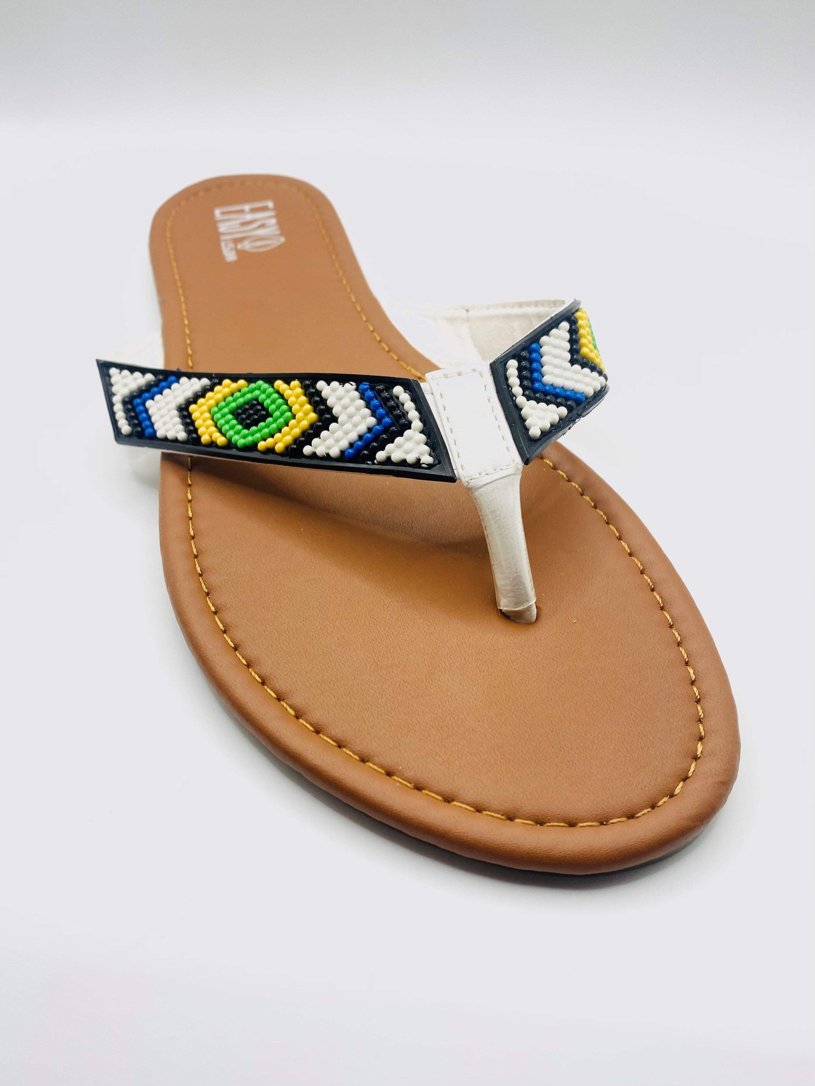 EASY Women's Bead Flip Flop Sandals - Walmart.com