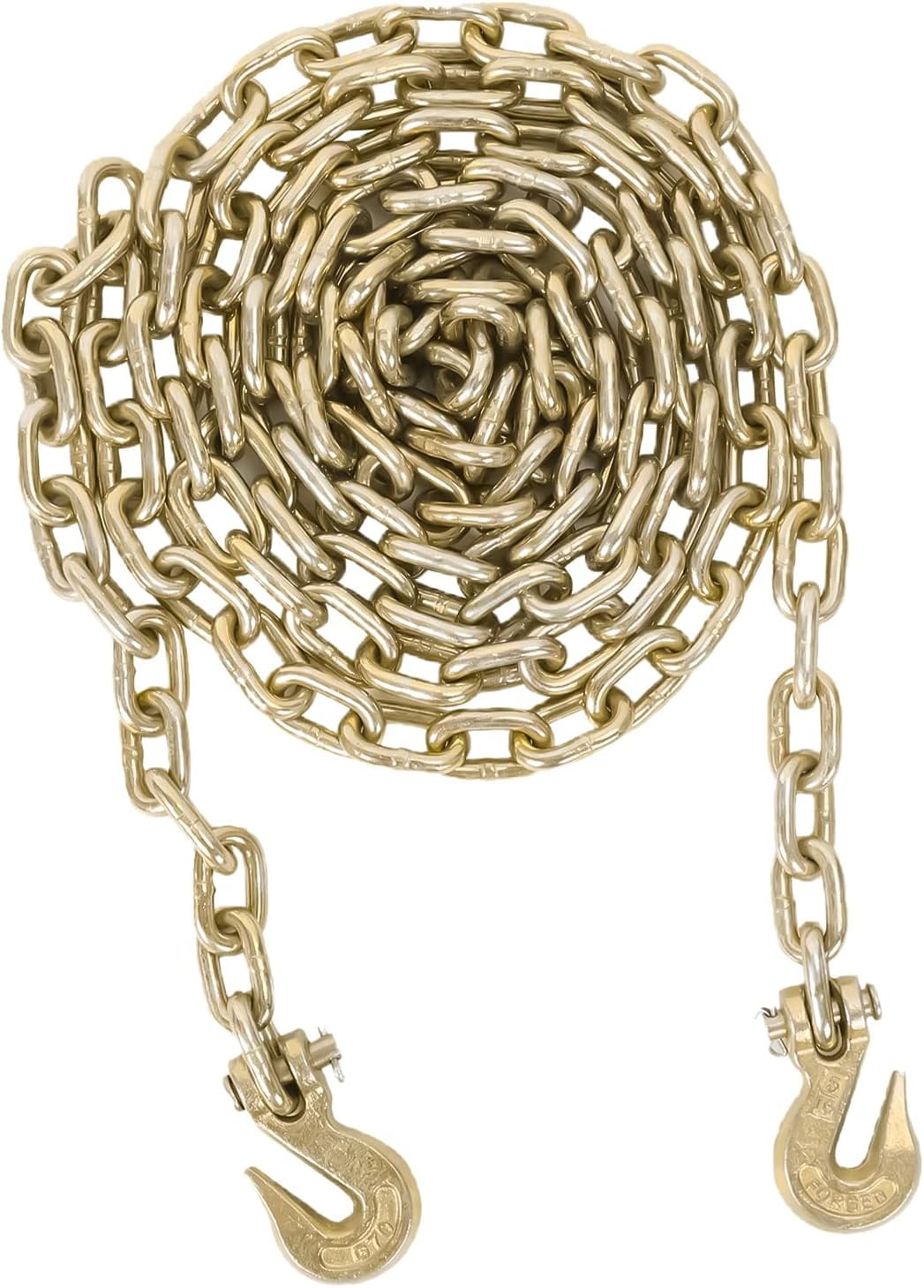 EASYBERG 5/16 Inch x 14 FT Transport Binder Chain with Clevis Hooks ...