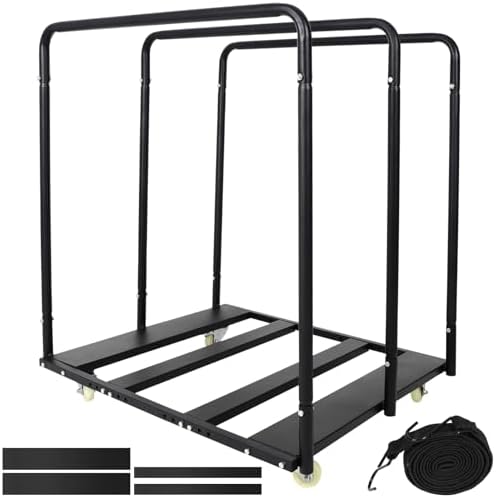 EASYBERG Folding Table Cart, 1800 LBS Heavy Duty Table Chair Trolley ...