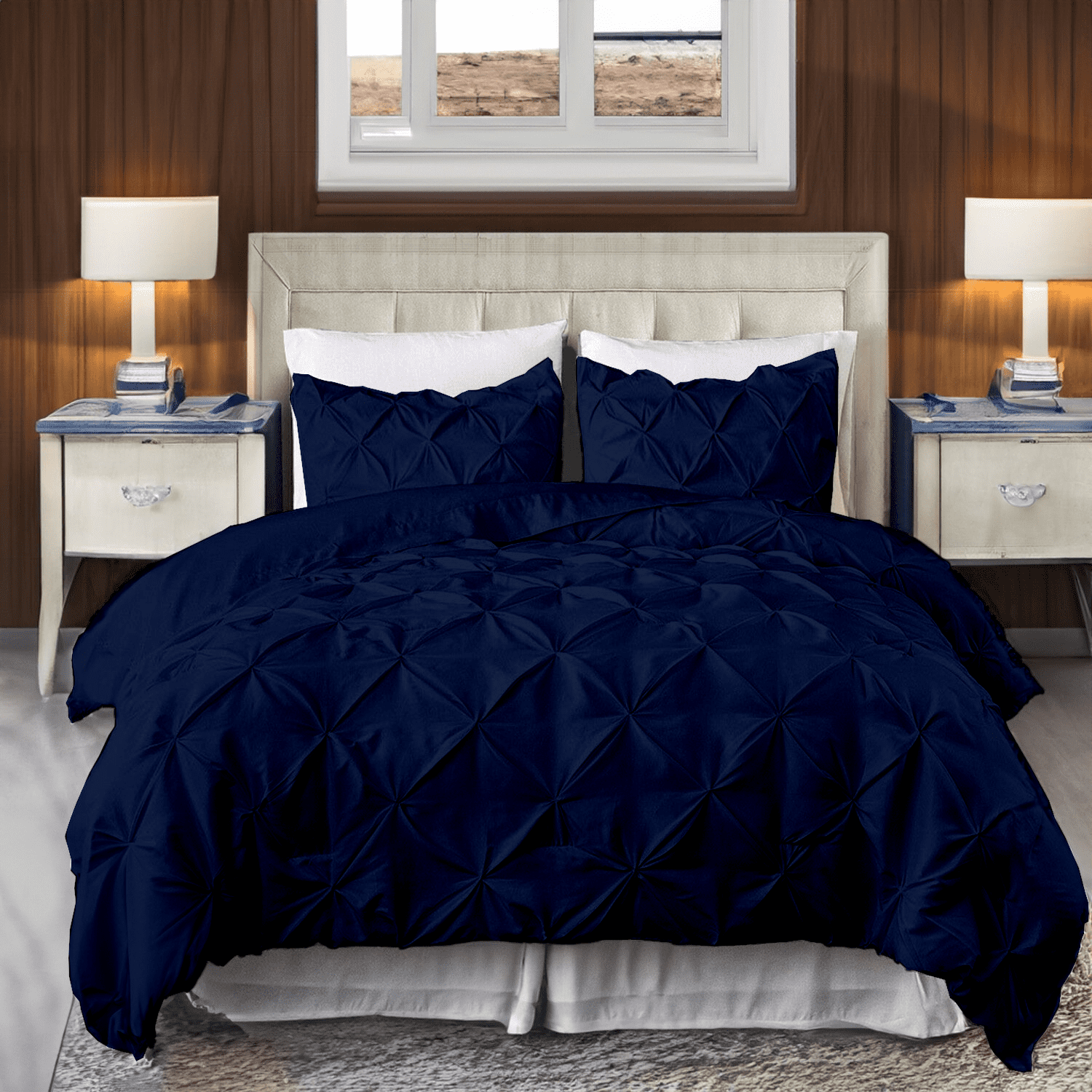 EASYCOT 800 TC Soft 100% Egyptian Cotton 1 Pieces Pinch Pleated Duvet ...