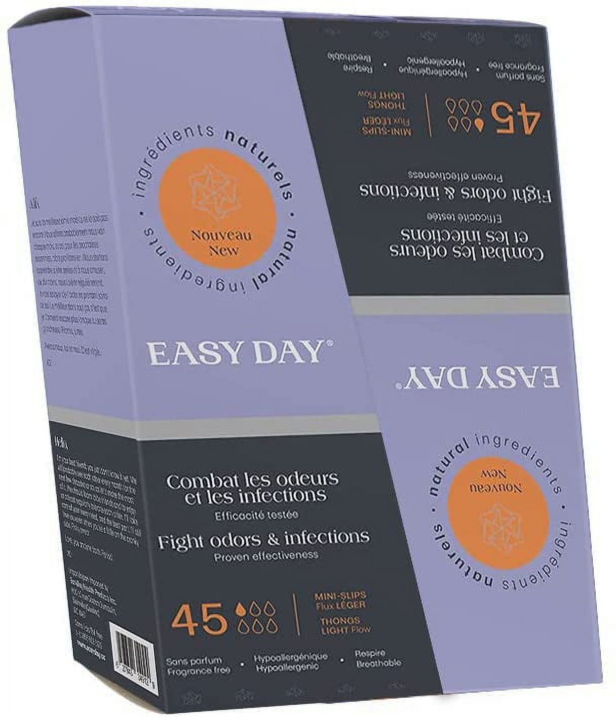 EASYDAY Thong Style Panty CI30 Liners for Women, Unscented, Odor Free ...