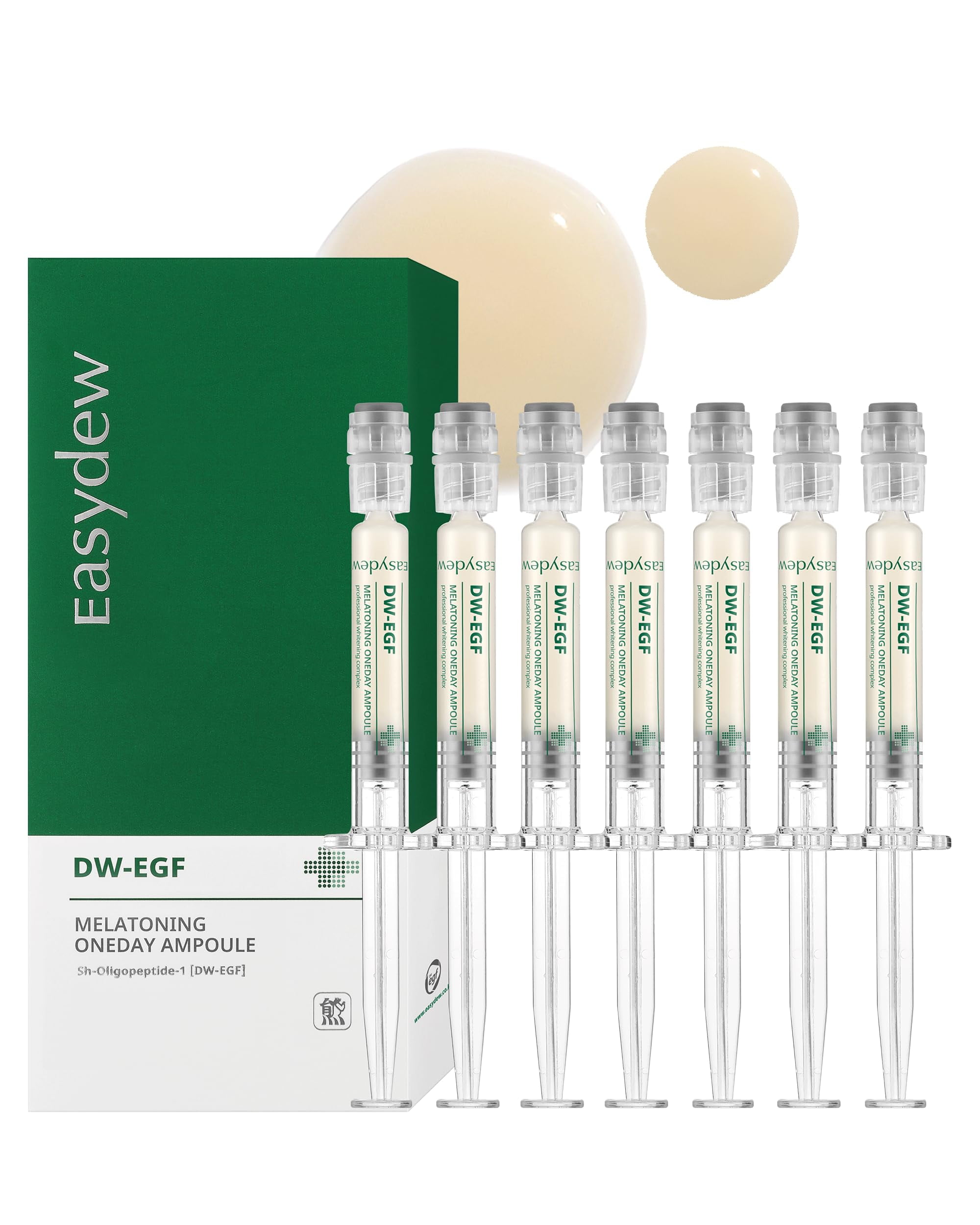 EASYDEW DW-EGF Melatoning One-Day Ampoule - Dark Spot Correcting Korean Facial Serum for Uneven ...