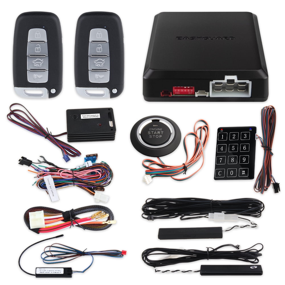 EASYGUARD EC002-K-NS Intelligent car Alarm kit with Passive keyless ...