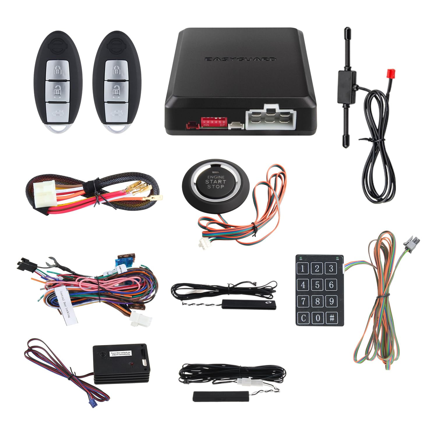 EASYGUARD EC002-NI-NS FSK Technology Rolling Code Smart Key pke car ...