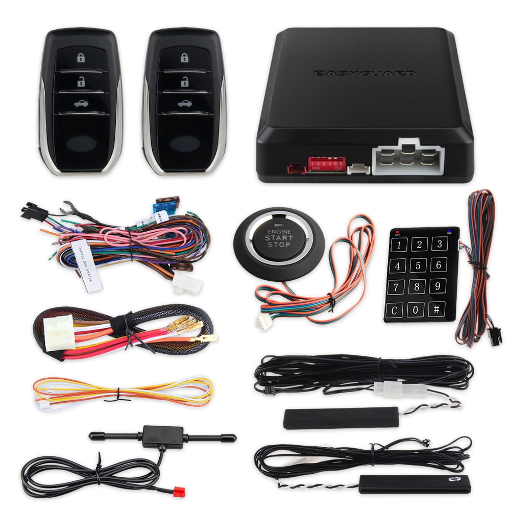 EASYGUARD EC002-T2 PKE car Alarm System keyless Entry auto Start ...