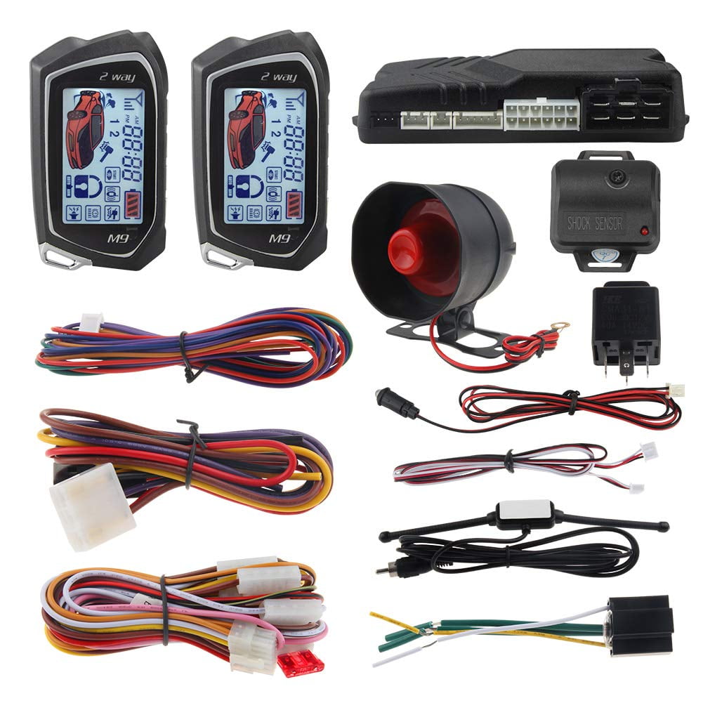 EASYGUARD EC201-M9 2 Way Car Alarm System with 1.73 inch Big LCD Pager ...