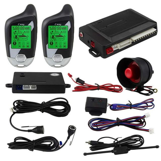 EASYGUARD EC203 2 Way car Alarm System with LCD Pager Display ...