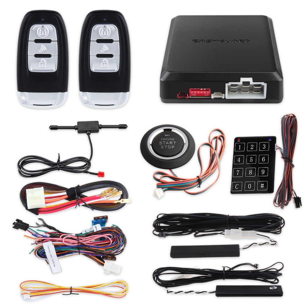 EASYGUARD Smart Key RFID PKE Car Alarm System Passive Keyless Entry ...
