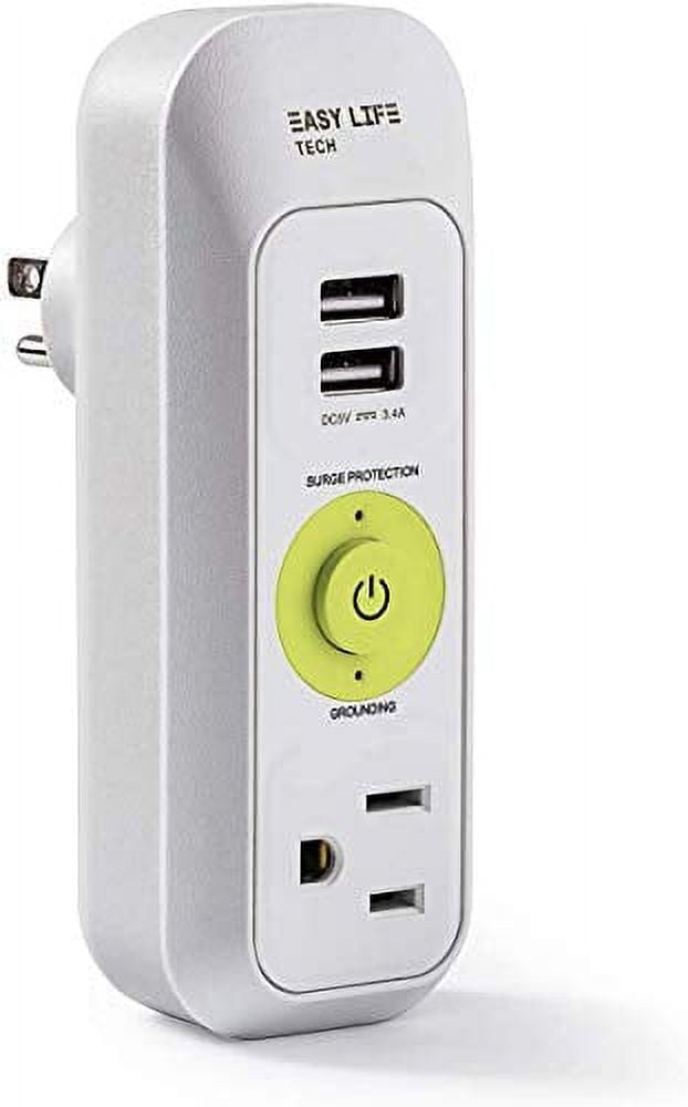 EASYLIFE TECH 0-1302, 15A 125V White USB Electrical Outlet - Walmart.com