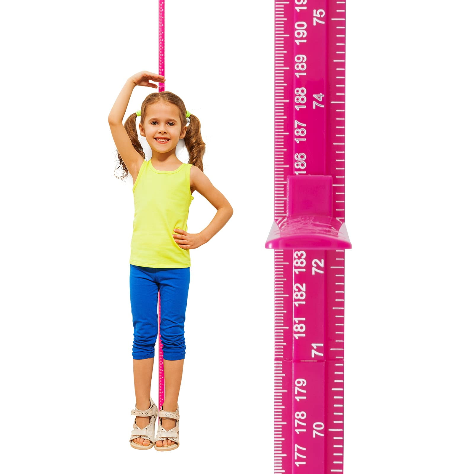 EASYXQ Growth Chart, Children Height Ruler Wall Decor, 3D Removable ...