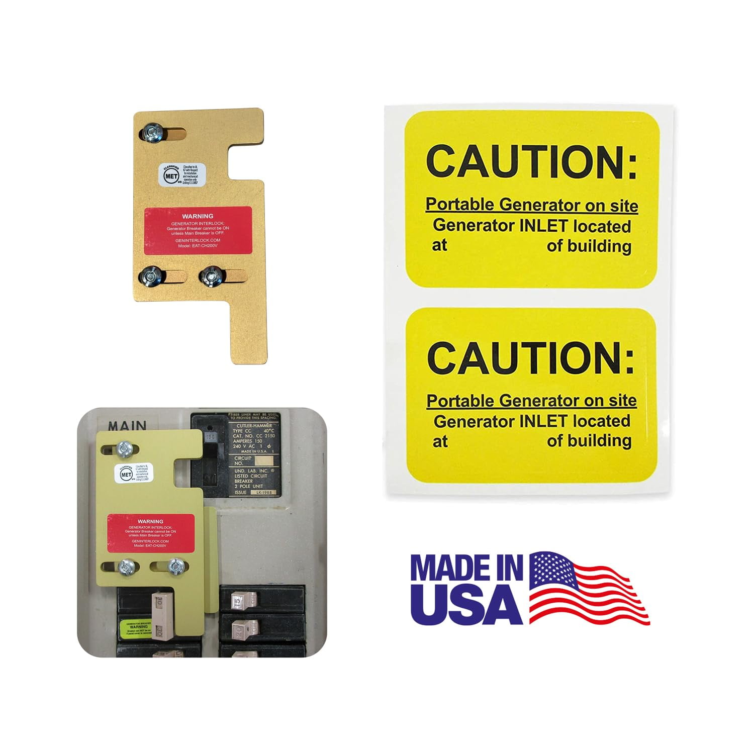 EAT-CH200V GenInterlock Cutler Hammer Generator Interlock Kit Vertical ...