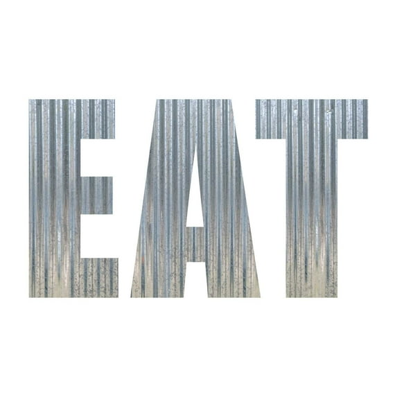 EAT Metal Letters Corrugated Galvanized Metal Word Business Sign Home ...
