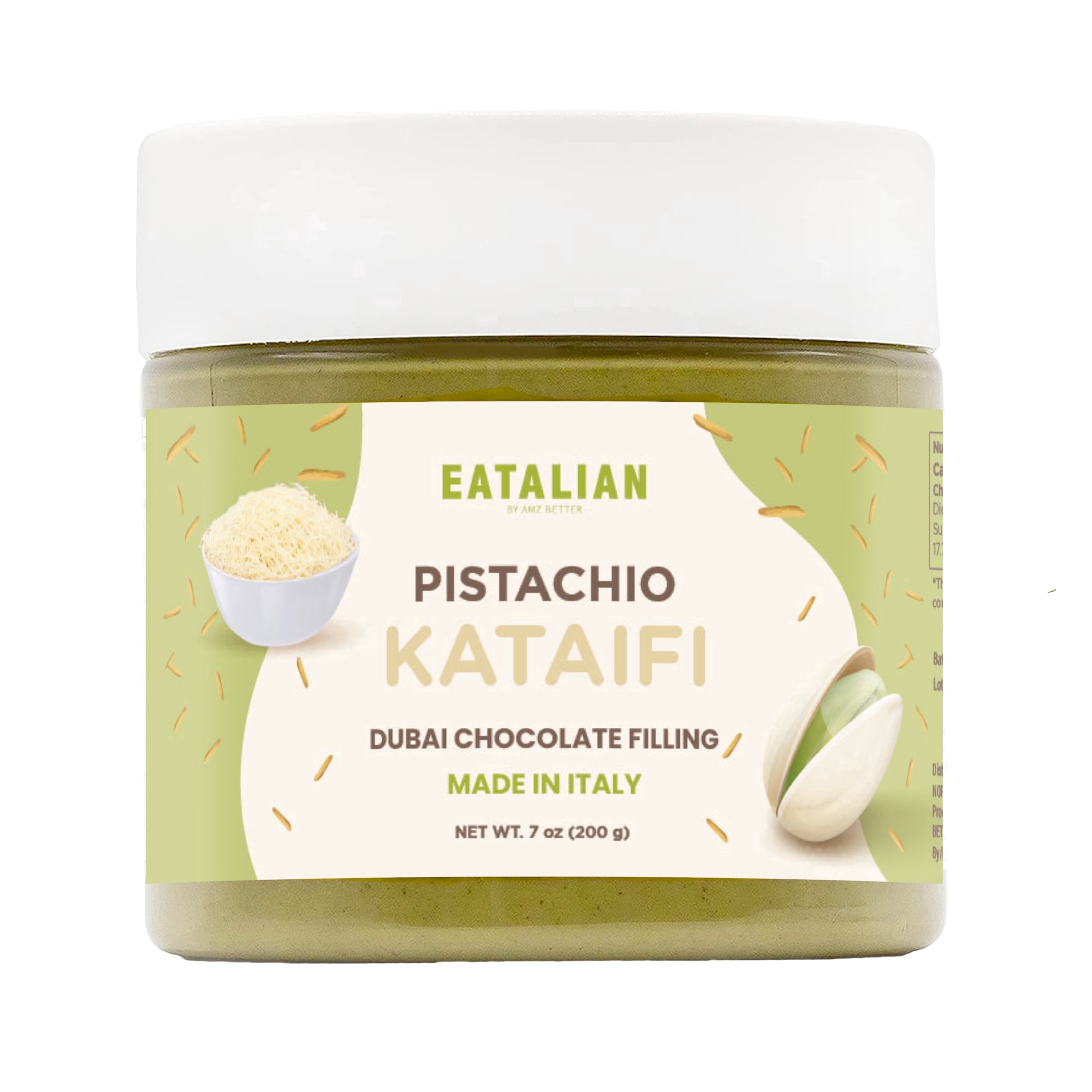 EATALIAN by AMZ BETTER Pistachio Cream with Kataifi, 7oz/200 gr ...