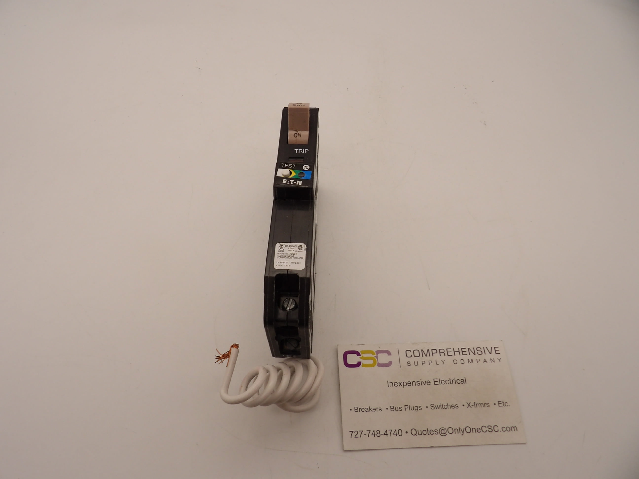 EATON 20A AMP 1P POLE 10kA@120V PLUG ON DUAL FUNCTION AFCI/GFCI CIRCUIT ...