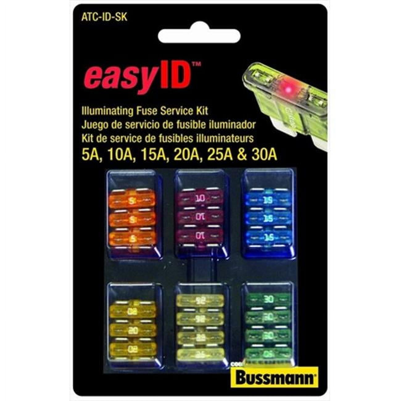 EATON BUSSMANN ATC-ID-SK Blade Fuse Kit,42,ATC,Esy ID Illminating ...