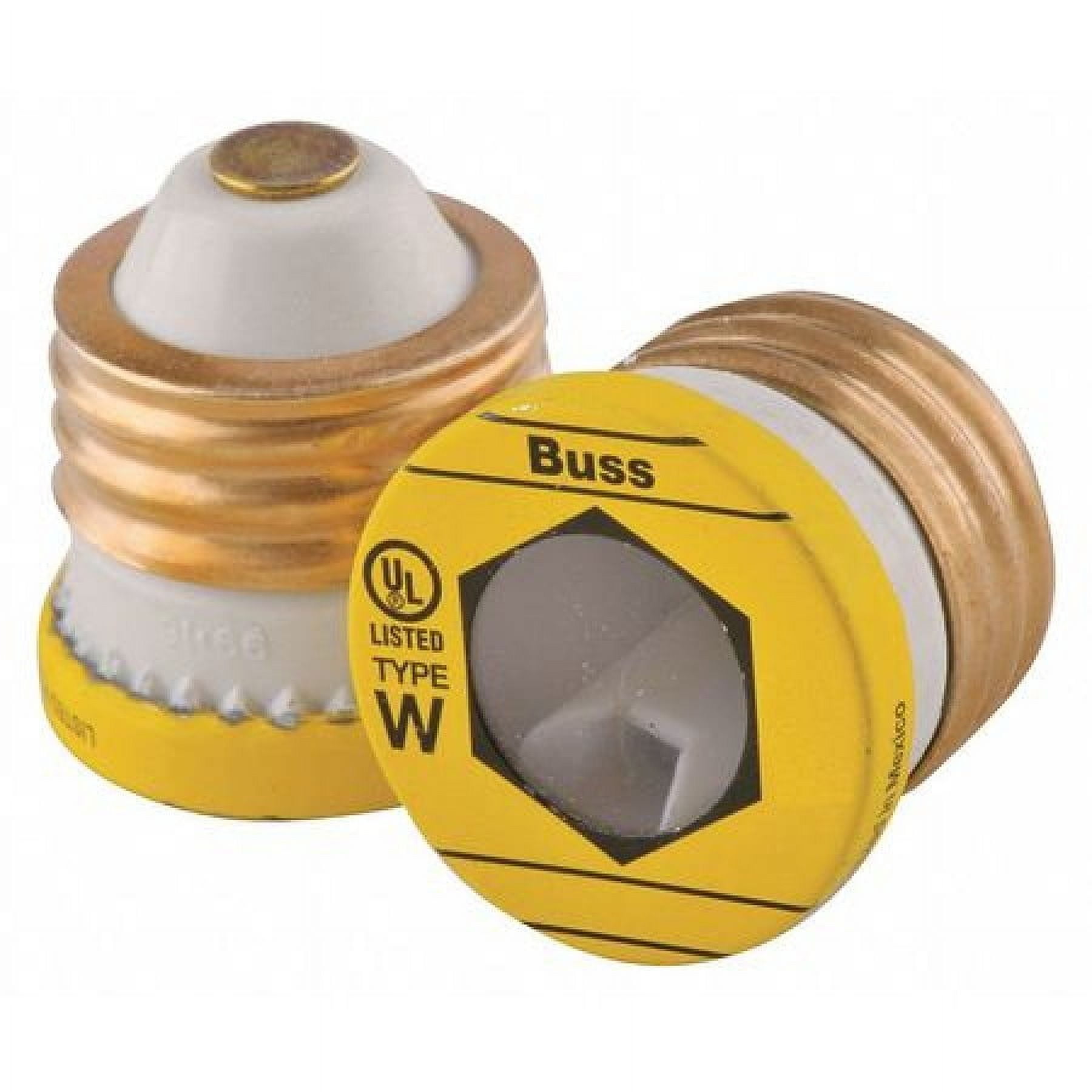 EATON BUSSMANN W-6 Plug Fuse, Fast Acting, 6A, W Series, 125V AC, Not ...