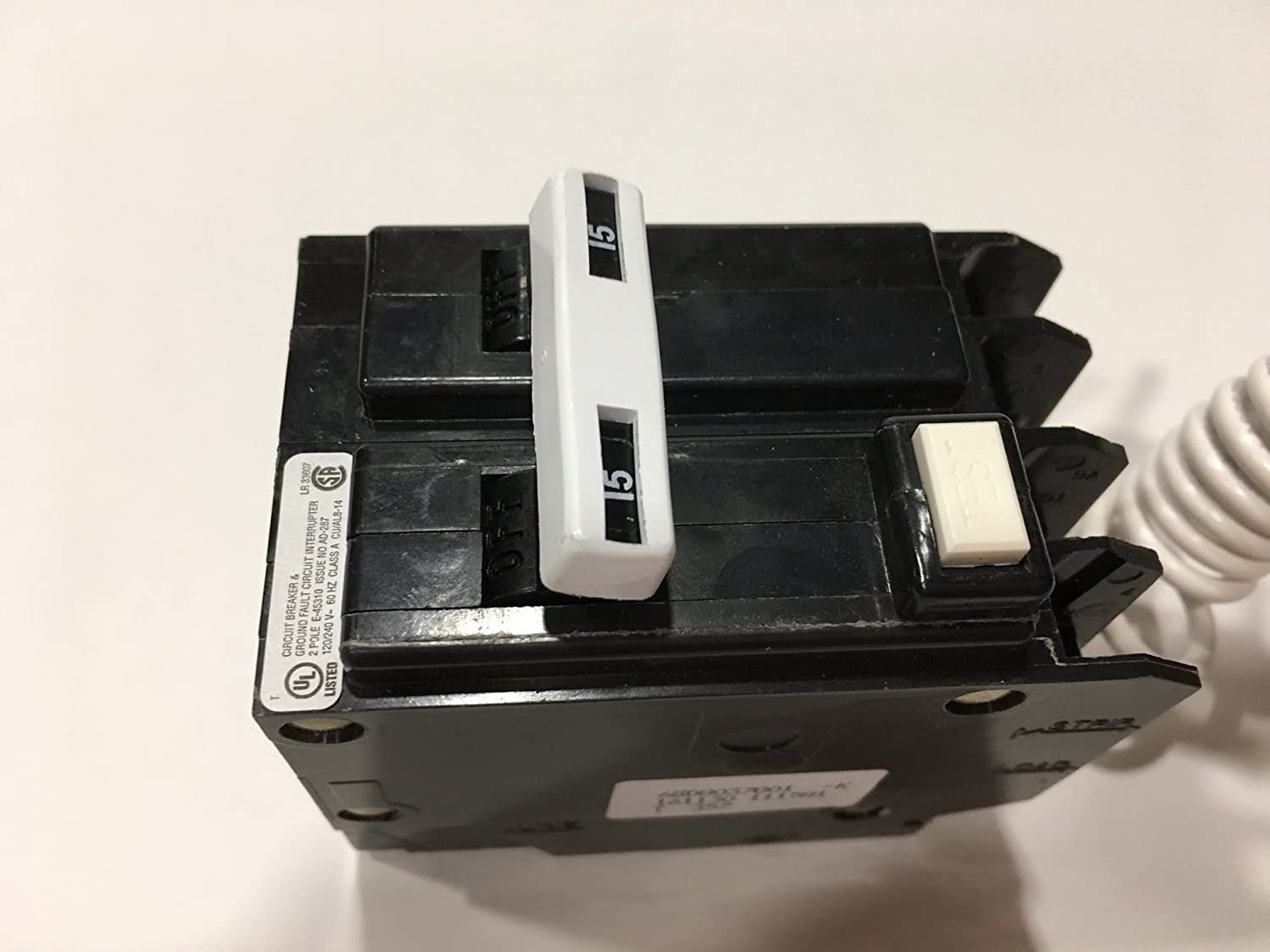 EATON GFTCB250 Cutler Hammer Ground Fault Circuit Breaker, 50 A, 120/ ...