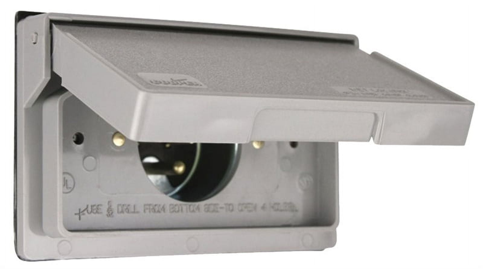 EATON S3999-SP Weatherproof Cover, 3/4 in L, 4-3/4 in W, Plastic, Gray ...