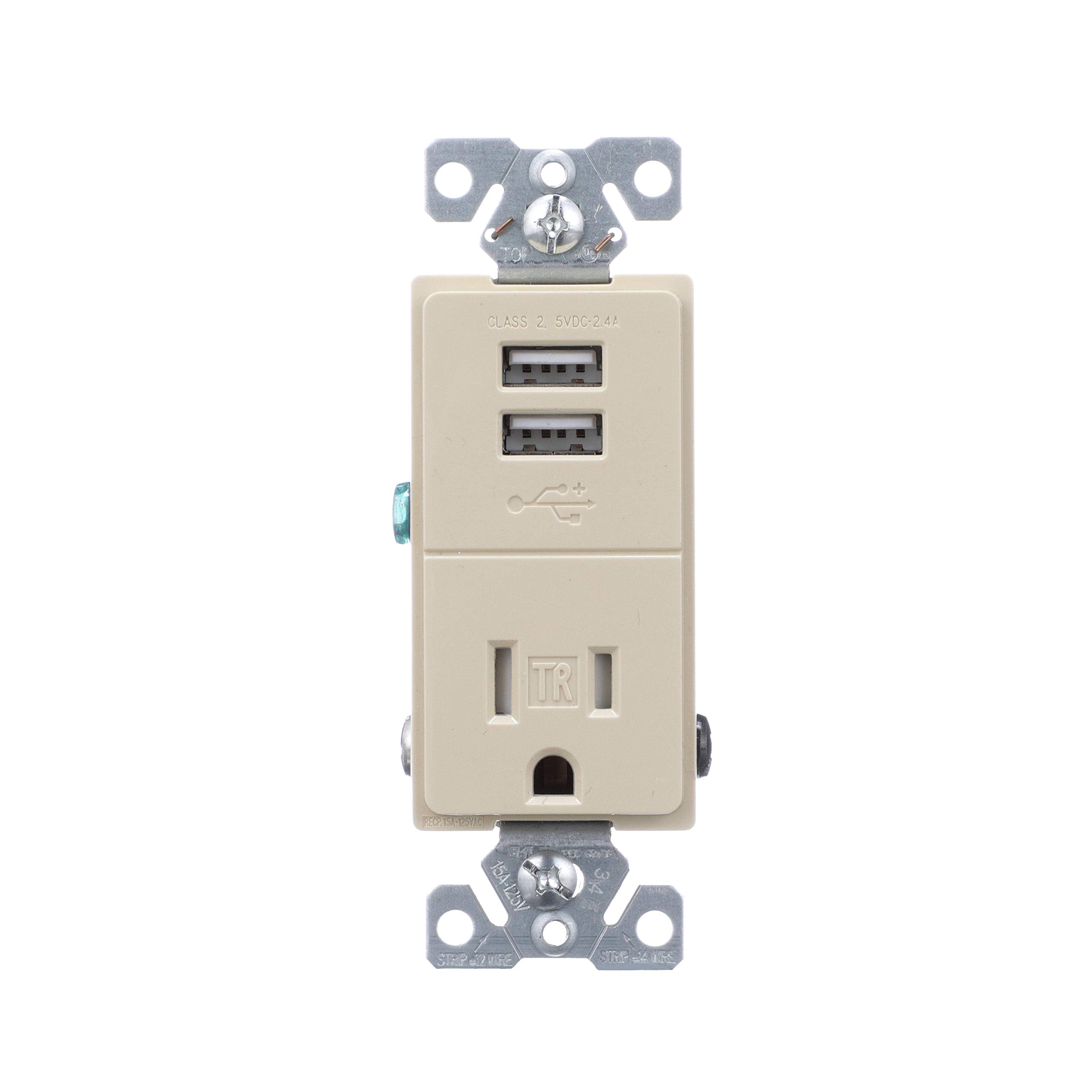EATON TR7741V-BOX USB Charger with Single Tamper Resistant Receptacle ...