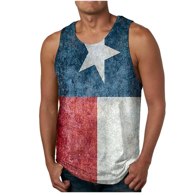 EAUFUM Flash Deal Mens 4th of July Outfits Summer Tops Funny Men Tank ...