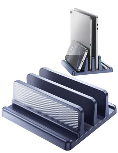 EAXBUX 4 in 1 Vertical Laptop Stand Holder,Adjustable ABS Plastic ...