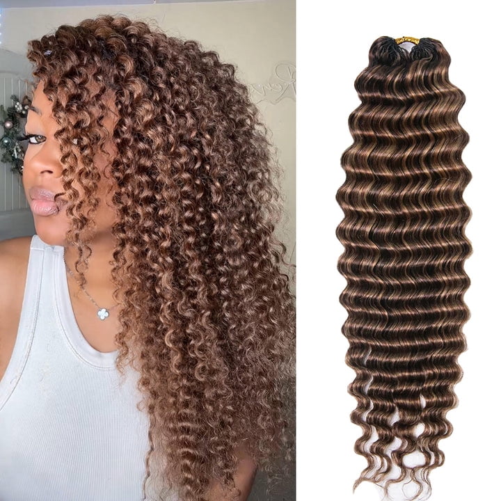 EAYON #4/27/30 Lightweight Deep Wave Miracle Knots Crochet Human Hair ...