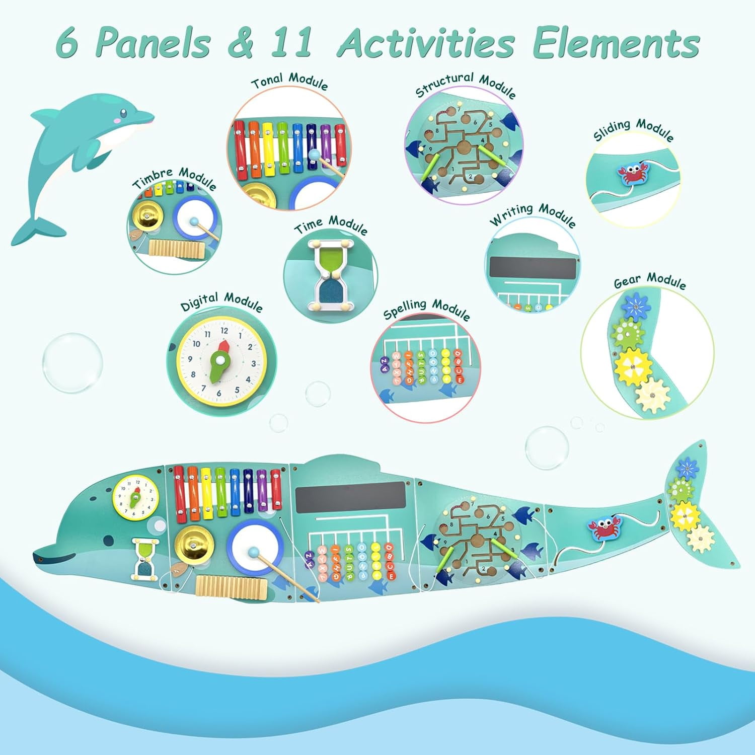 EAYSG 10-in-1 Busy Board Toy with Fine Motor Skills Toys,Sensory Wall Activity Board ...