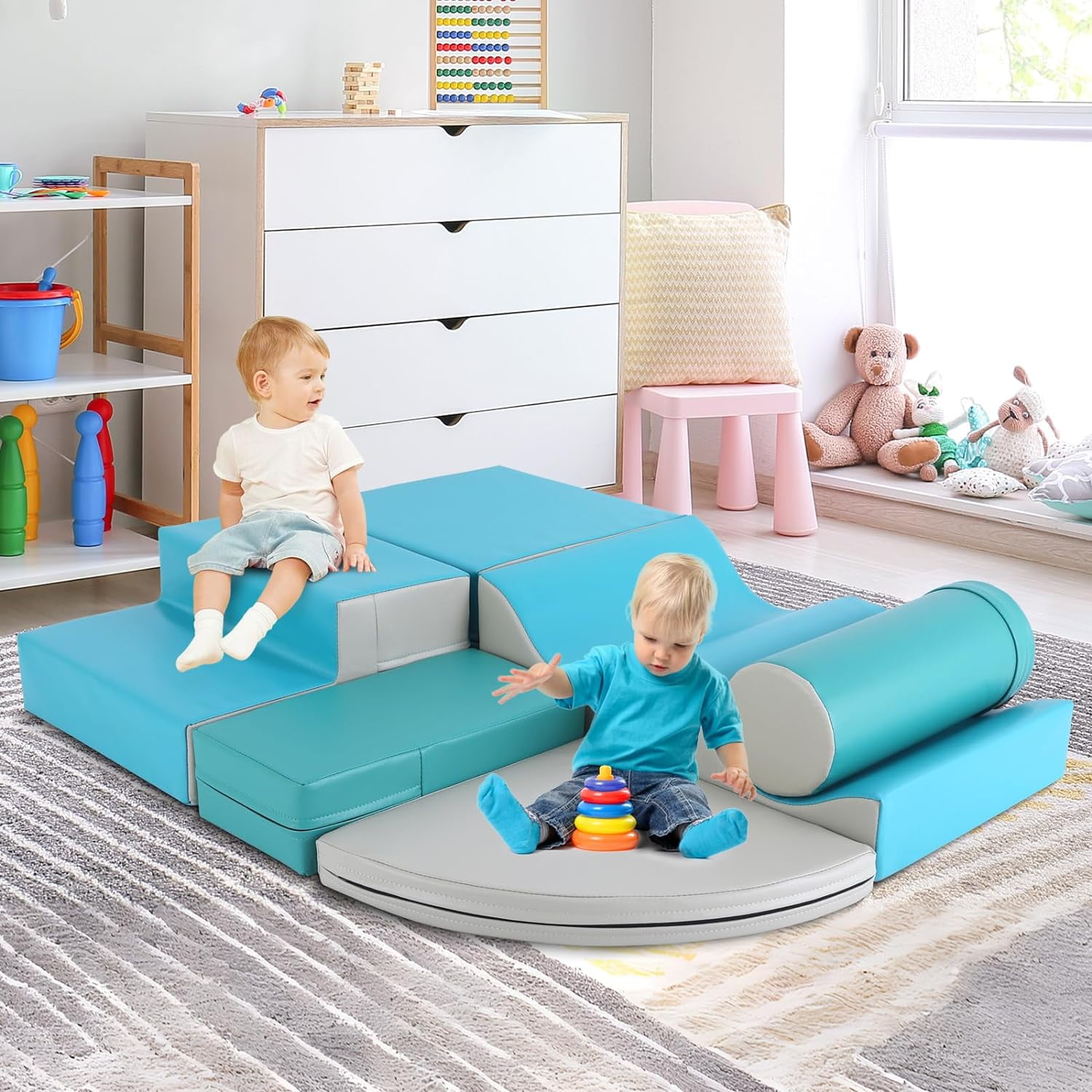 EAYSG Foam Climbing Blocks Set,Kids Soft Foam Activity Playset,Toddler ...