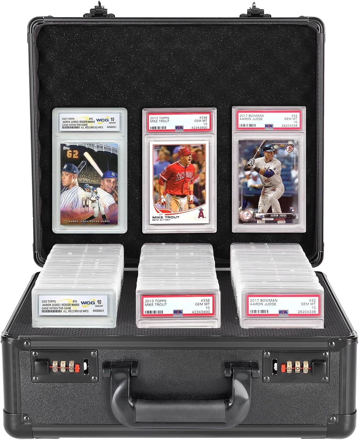 EAYSG Graded Card Storage Box with Coded Lock, 120 BGS SGC PSA Graded ...