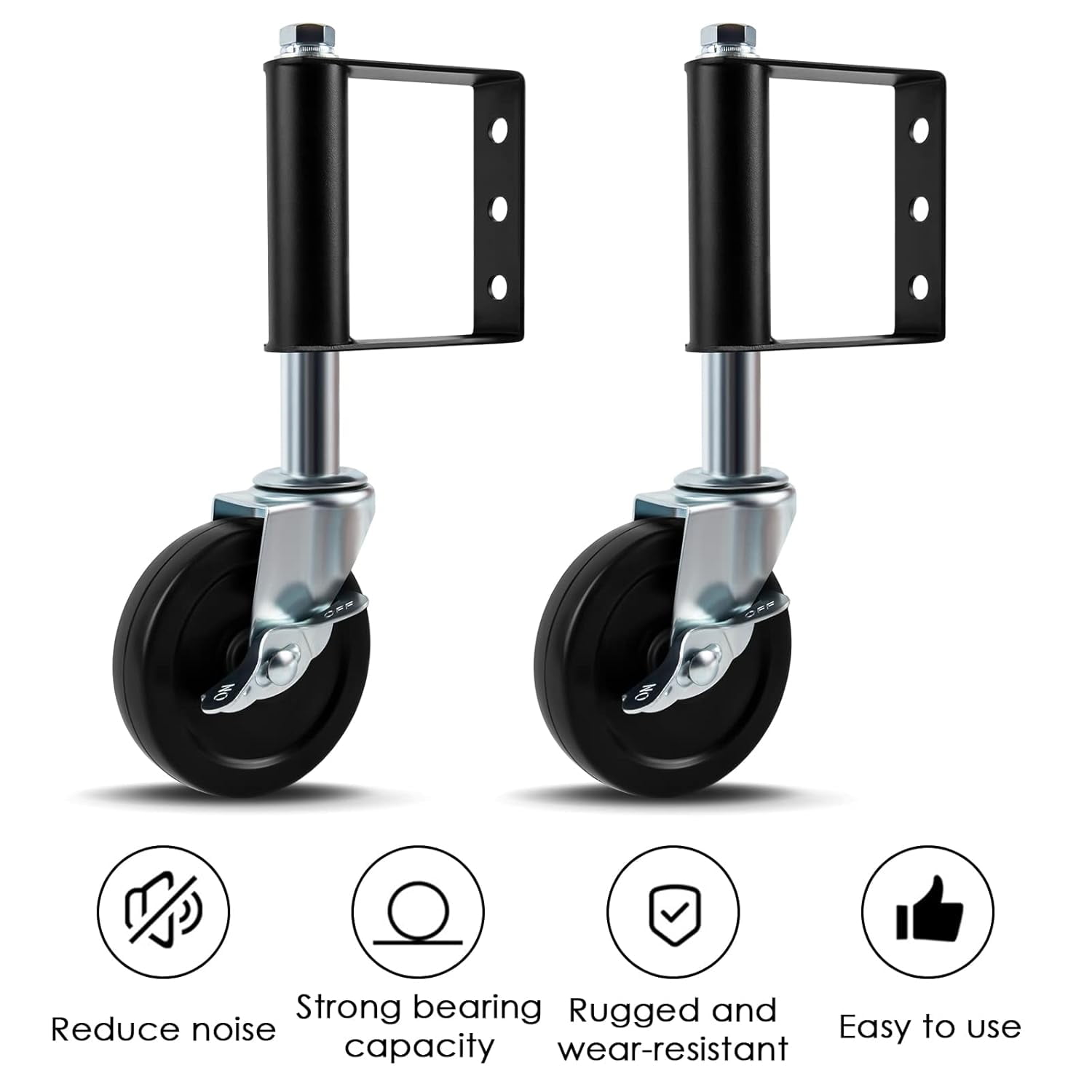 EAYSG Heavy Duty 4" Gate Caster Wheels with Spring Shock Absorption ...