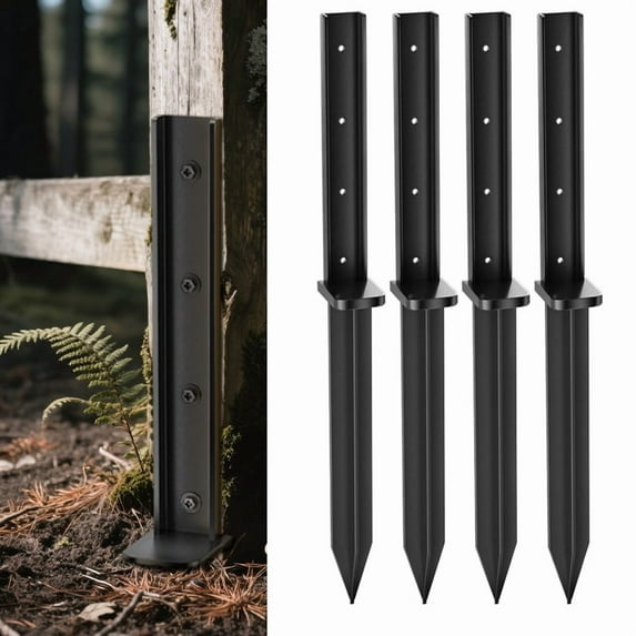 EAYSG Thicker 32" Steel Fence Post Repair Anchor Kit ,Heavy Duty One ...