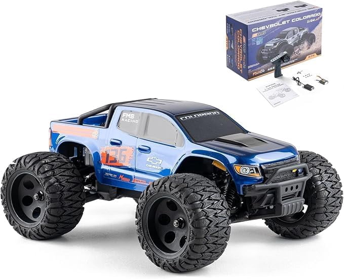 EAZYRC FMS FMT24 1/24 Chevrolet Colorado RTR Brushed RC Truck, 4X4 Off ...