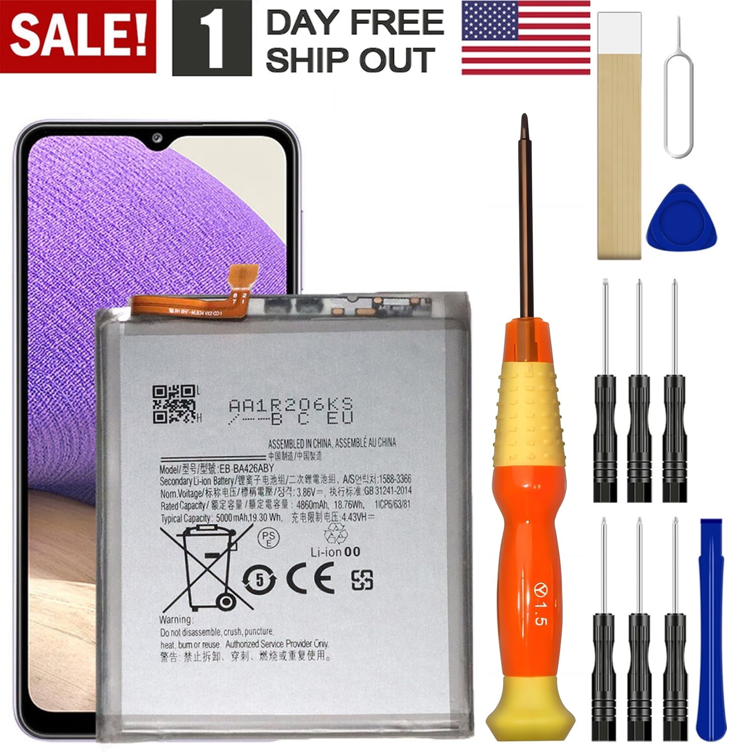 EB-BA426ABY Replacement Battery for Samsung Galaxy A32 5G SM-A326U SM ...