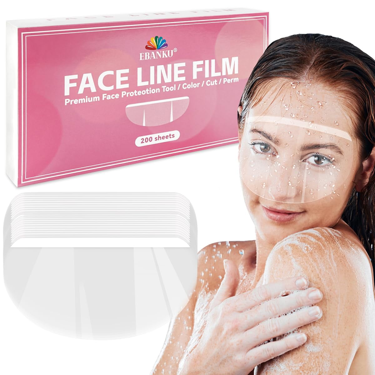 EBANKU 200 PCS Shower Face Eye Shields, Clear Eyebrow Shower Visor ...
