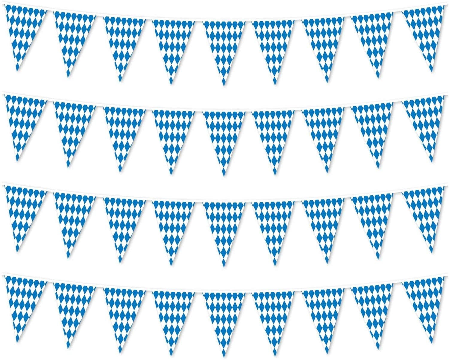 EBAOKUUP 131 Feet Oktoberfest Bavarian Banner Flag - 4 Packs Blue ...