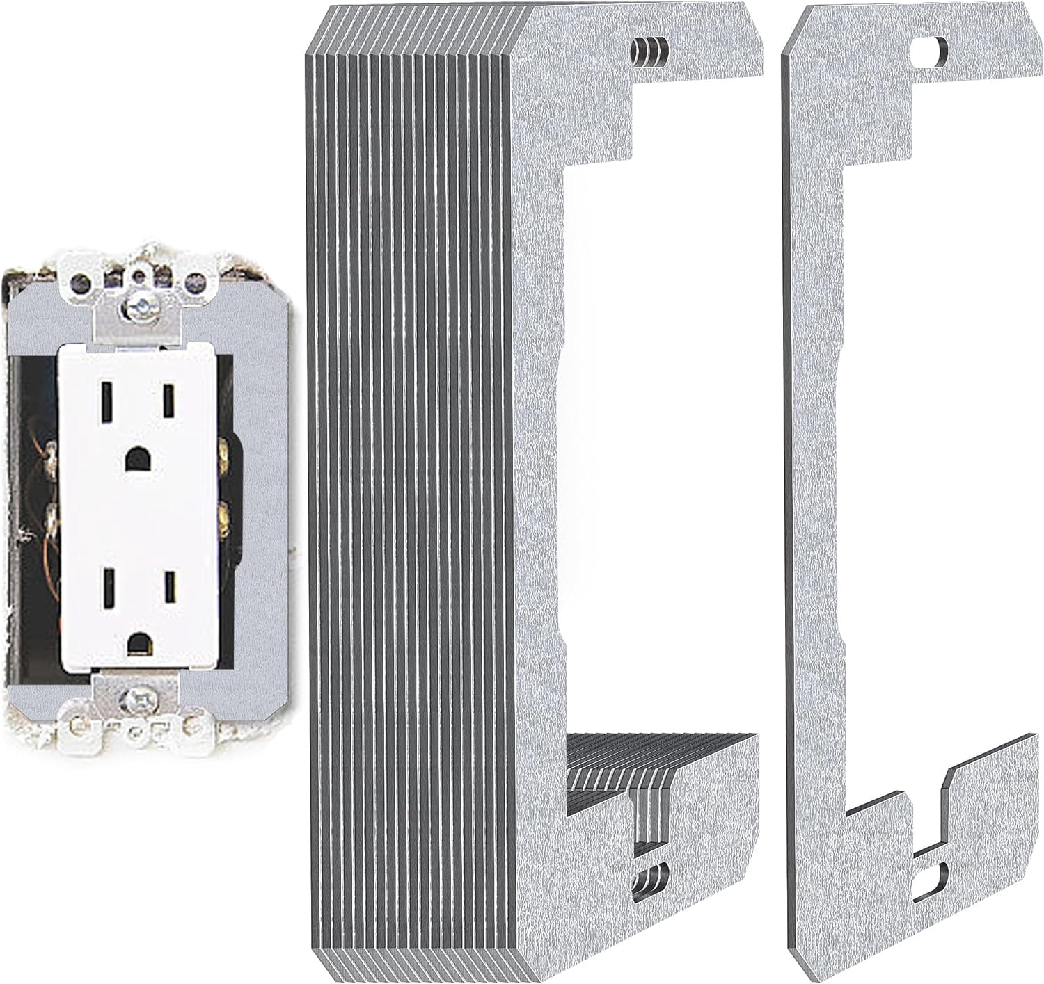 EBAOKUUP 20 Pcs Wall Plate Spacer- Metal Flush Fit Device Leveling ...