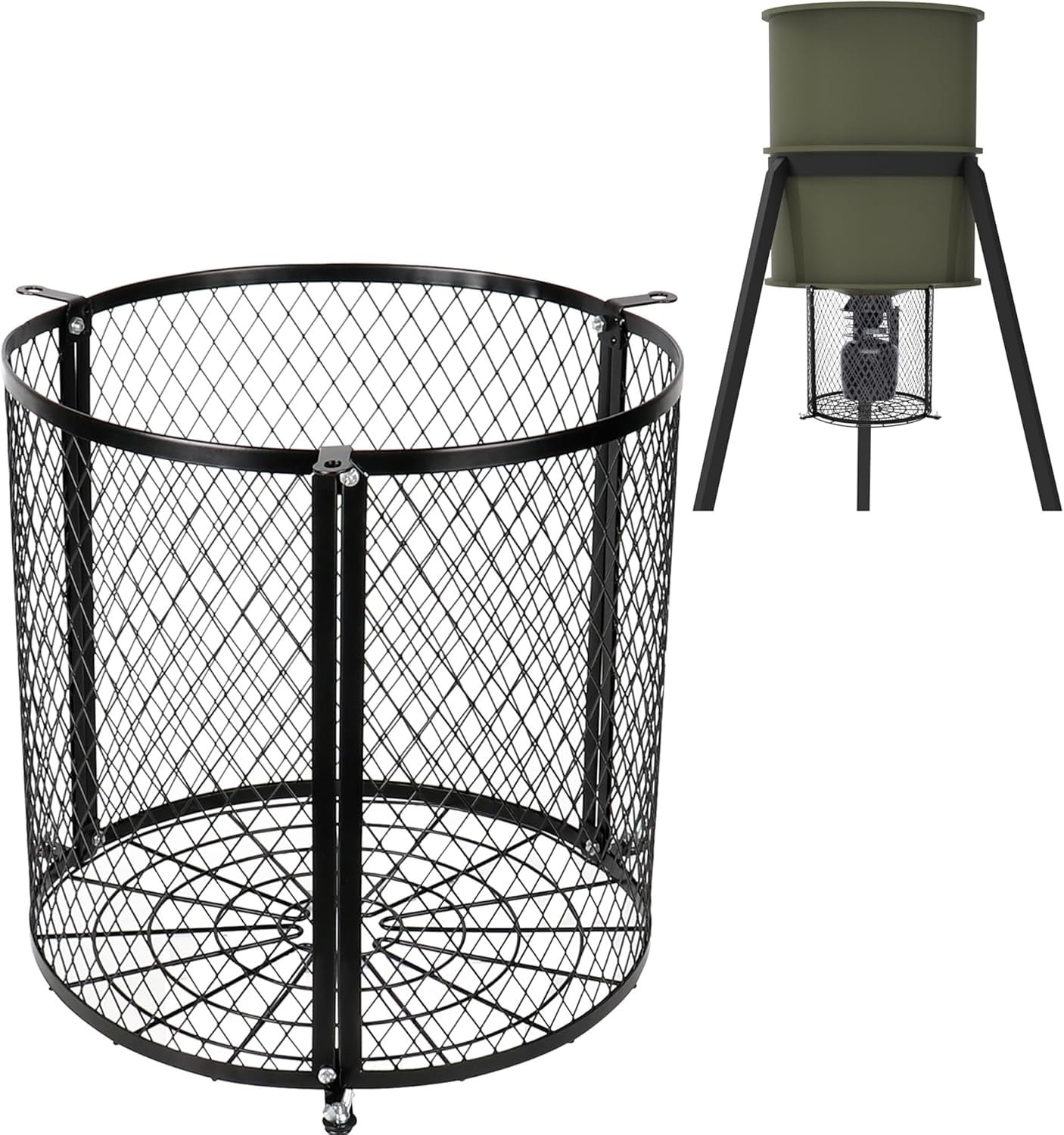 EBAOKUUP Deer Feeder Varmint Guard, 12.3” x 11.8”Varmint Cage for ...
