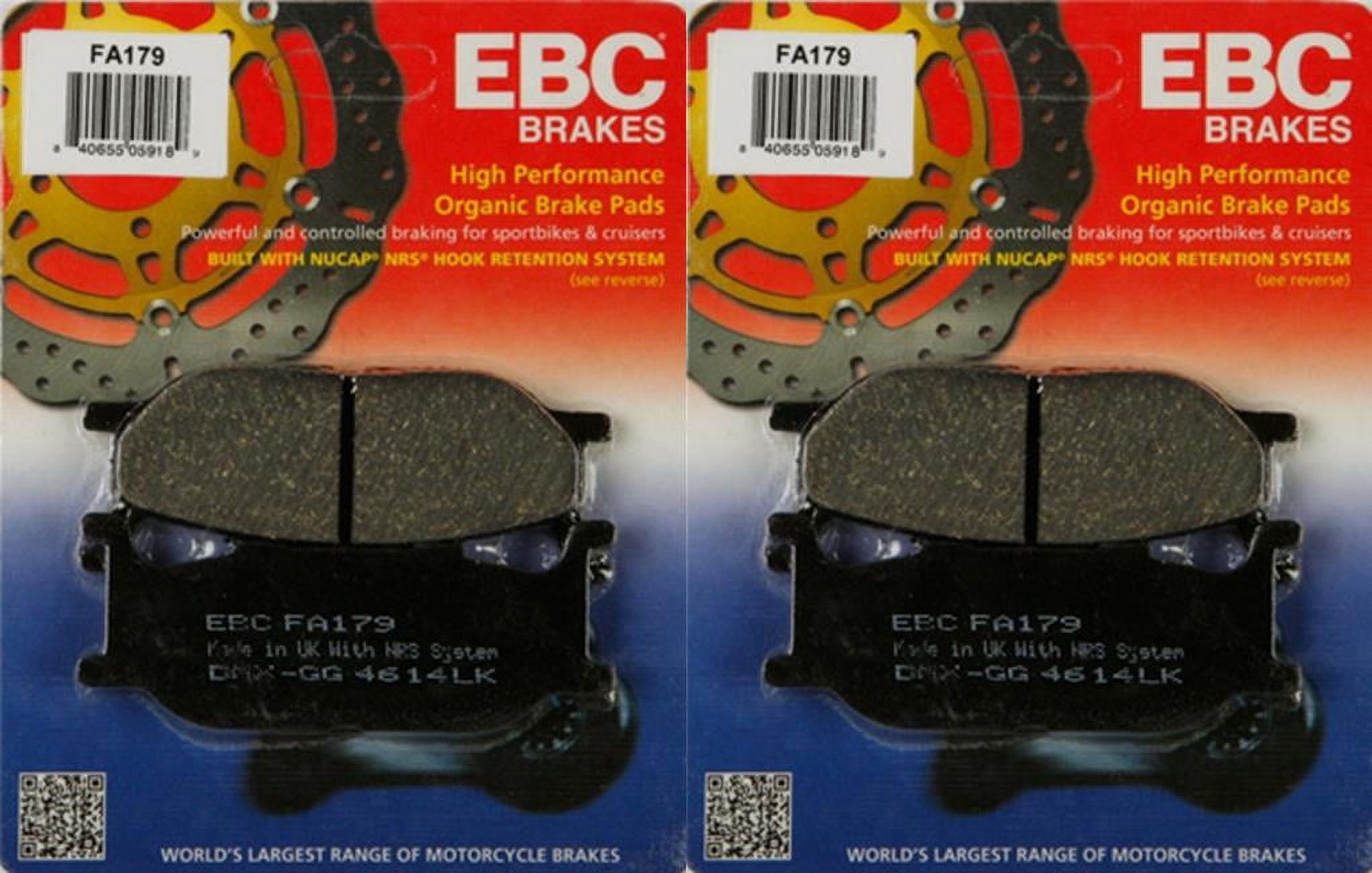 EBC Brake Pad Front Kit FA179 for Yamaha Road Star Silverado 1600 1999 ...