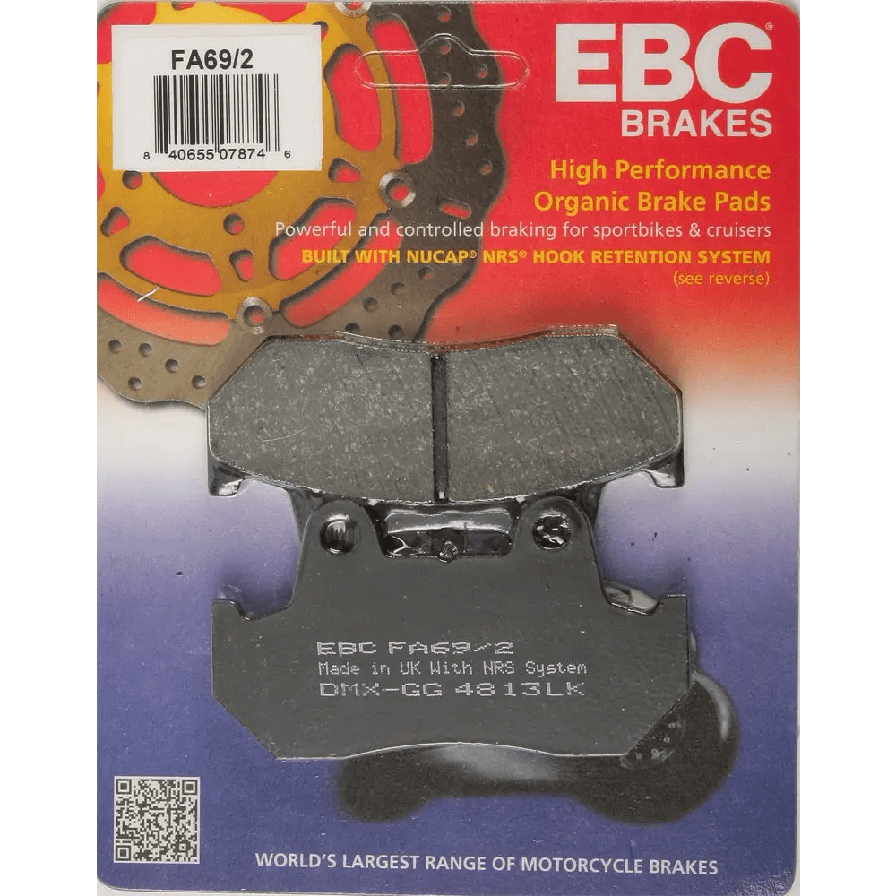 EBC Brakes Organic Brake Pad FA69/2 - Walmart.com