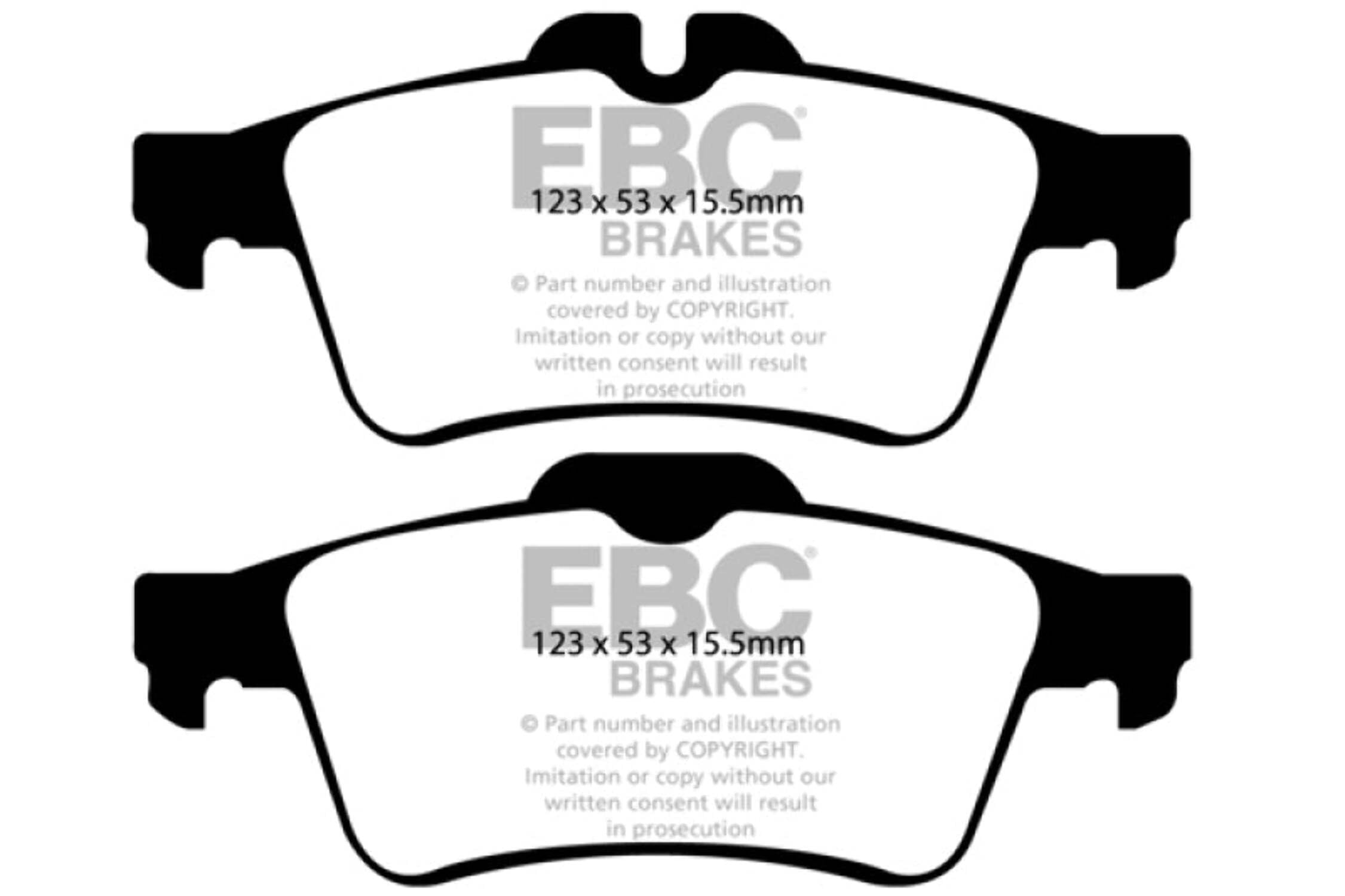 EBC Brakes Yellowstuff 4000 Series Street and Track Brake Pad Set Fits ...