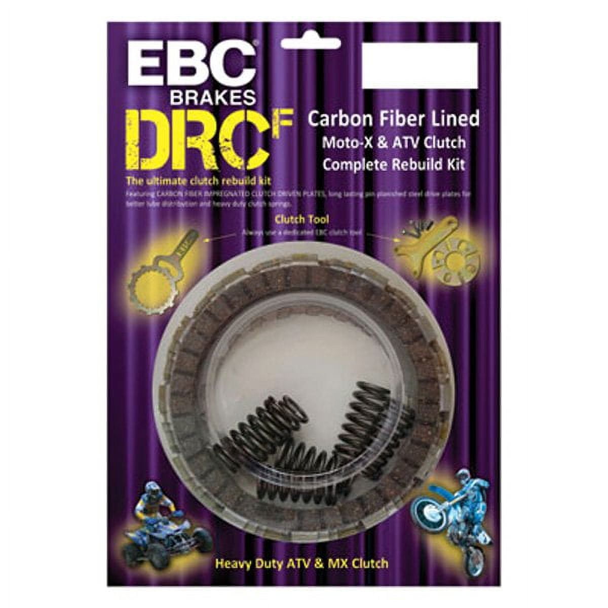 EBC DRCF107 - DRCF Carbon Fiber Lined MX Race Clutch Kit - Walmart ...