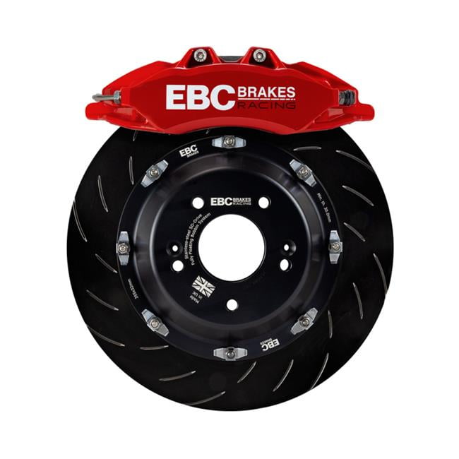 EBC Racing 20-23 Volkswagen Golf R Red Apollo-6 Calipers 380mm Rotors ...
