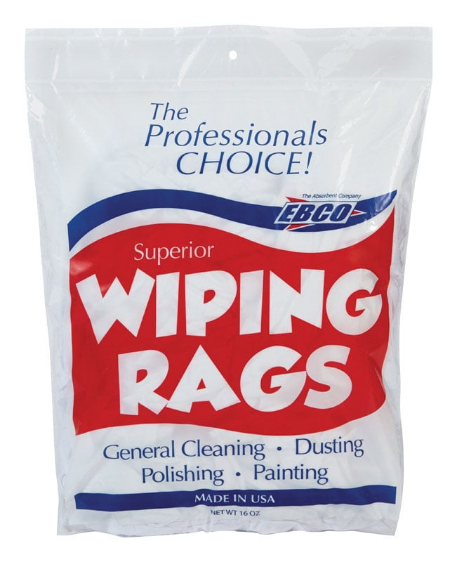 EBCO 77-1 Superior Wiping Rags, White, 1 lb - Walmart.com