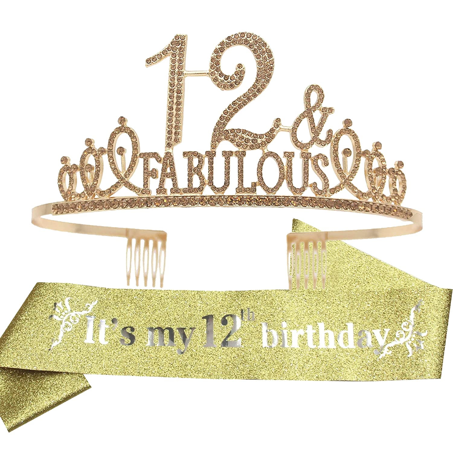 EBE EmmasbyEmma 12th Birthday Sash and Tiara for Girls - Fabulous ...