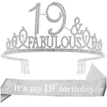 "Birthday Queen" Sash and Rhinestone Tiara Set, Women Birthday Sash and Crown Decoration ...