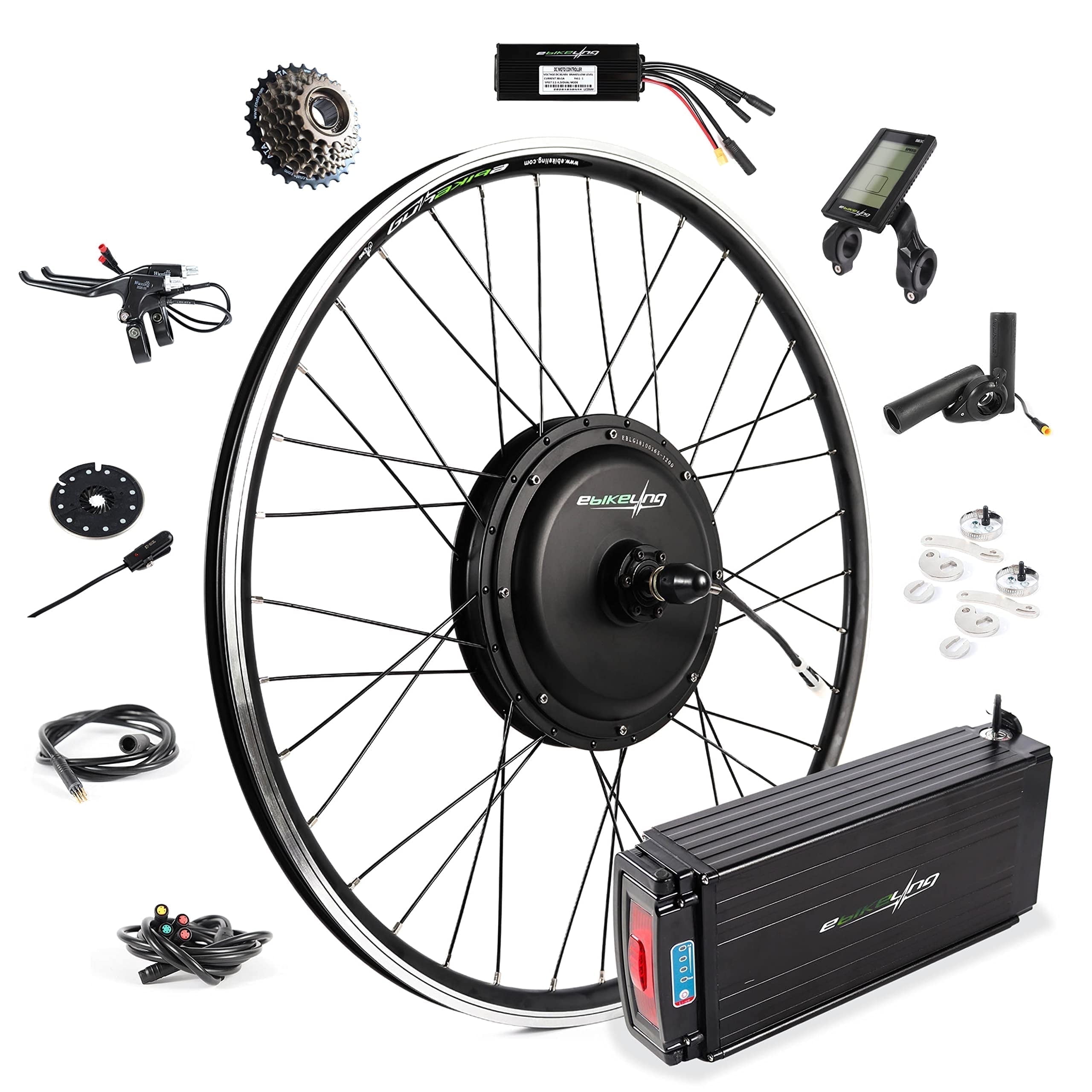 EBIKELING Waterproof Ebike Conversion Kit with Battery Direct Drive ...