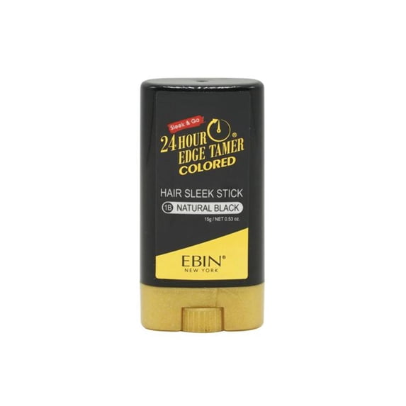 EBIN New York 24 Hour Edge Tamer Sleek Wax Stick - Natural Black, 15g ...